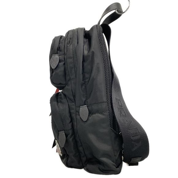 Prada | Bags | Prada Shoulder Robot Bag Black Multi Red Leather | Poshmark
